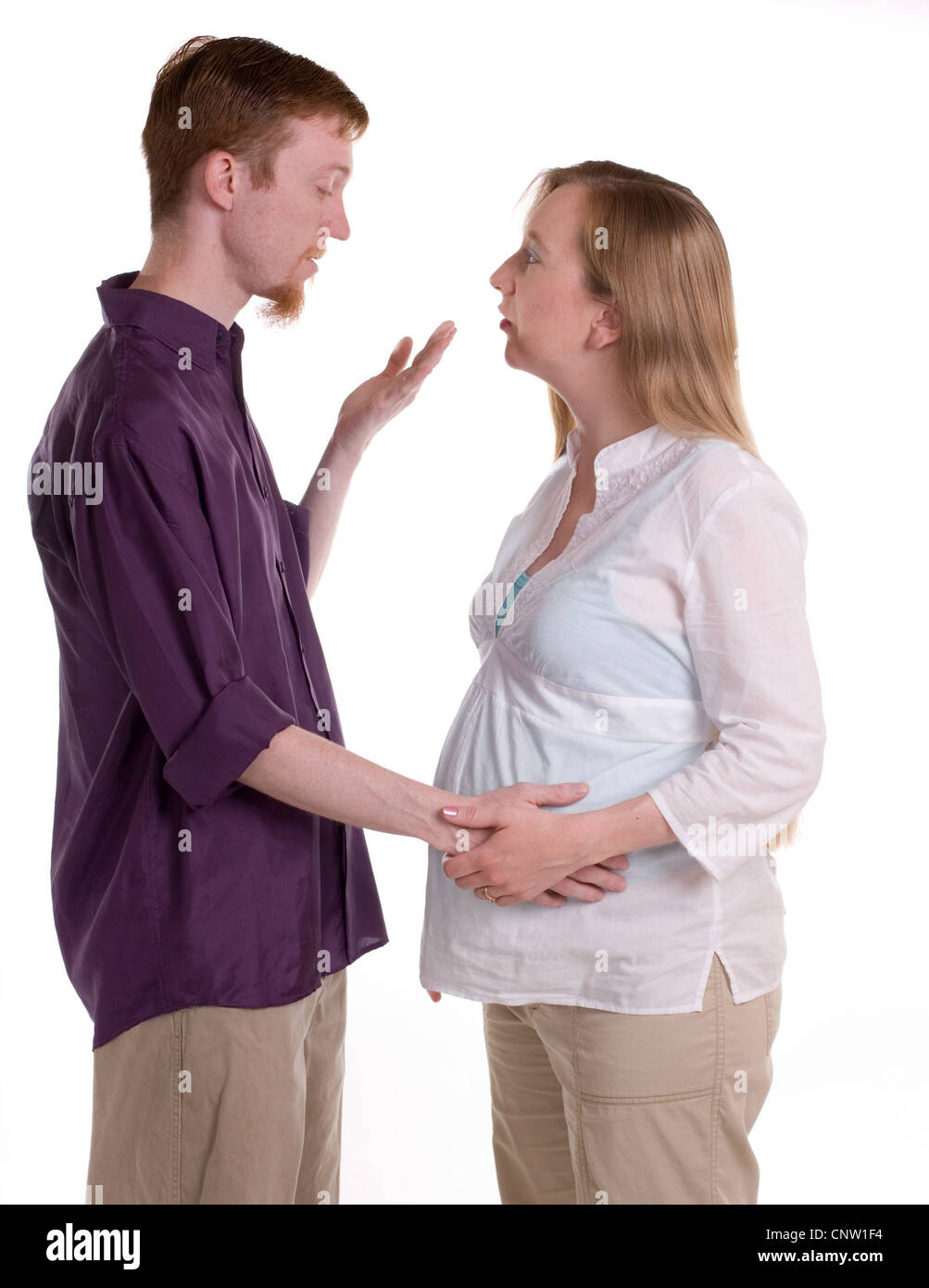 A couple expecting their first baby discussing the future Stock Photo ...
