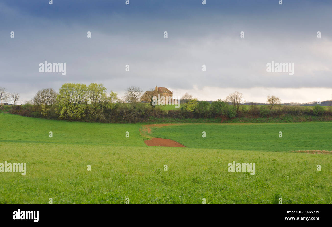 French village in Department of Lot, Vallée du Lot, in southern France ...