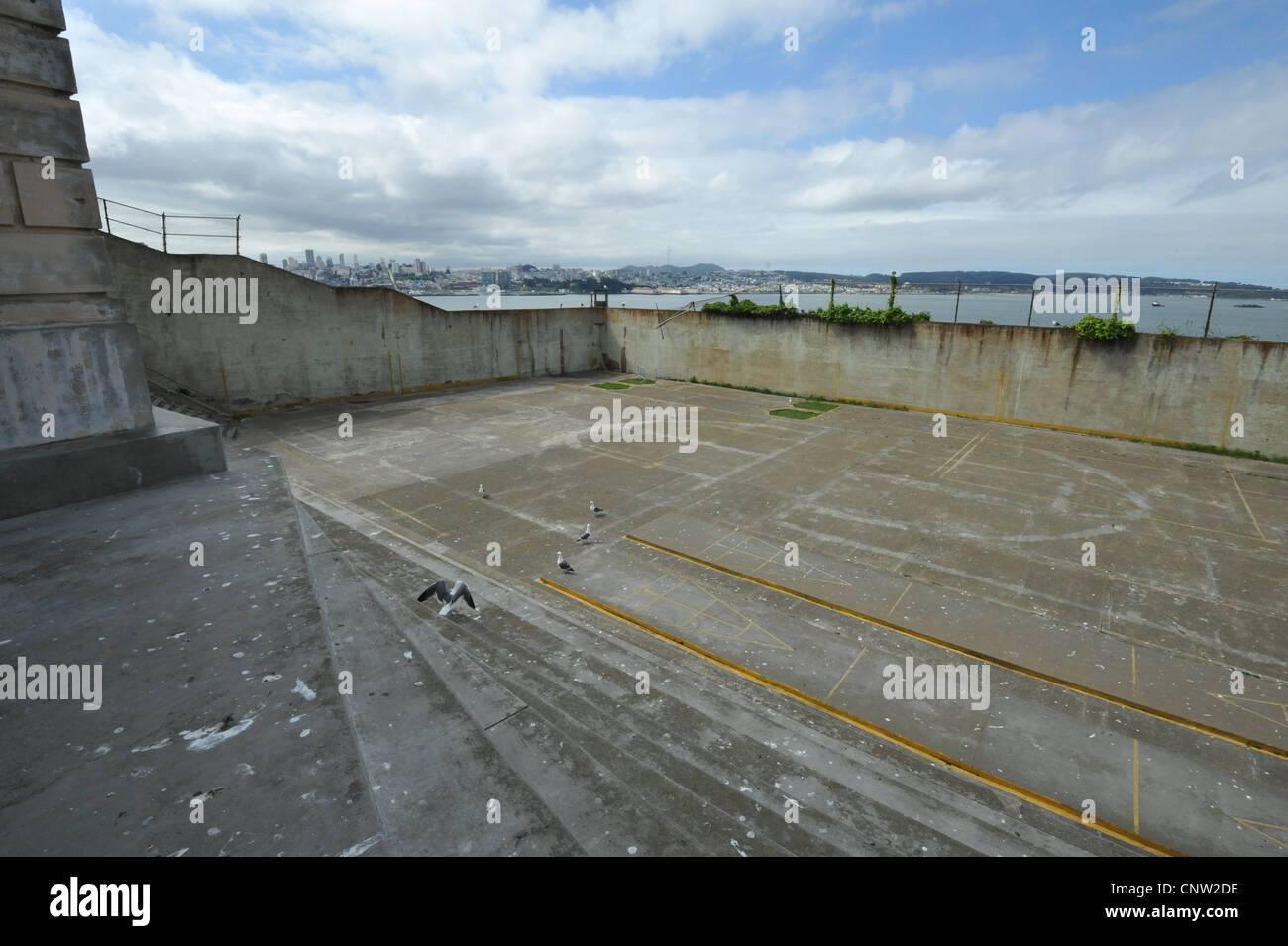 Alcatraz prison yard hi-res stock photography and images - Alamy