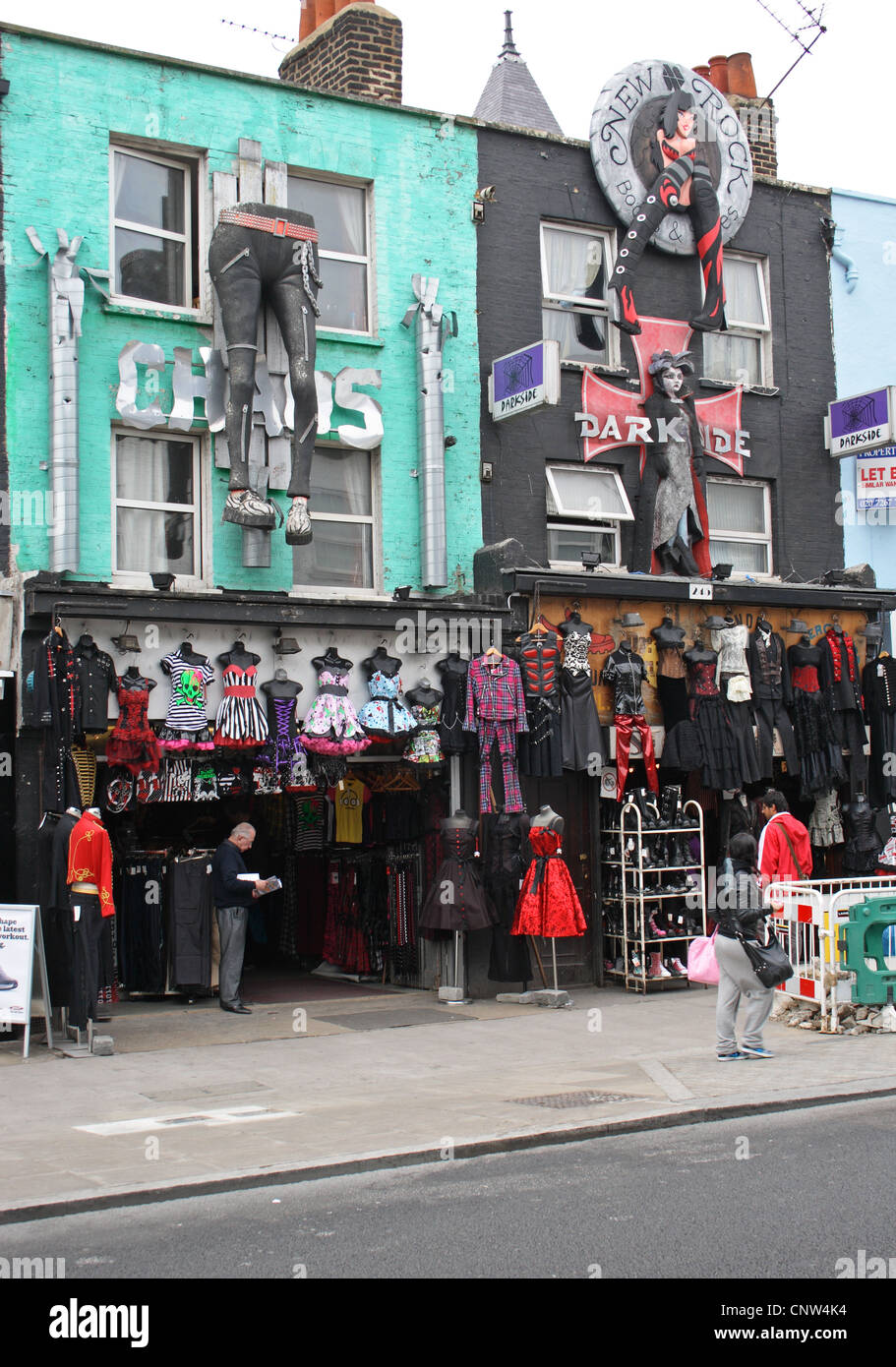 Alternative shops in the neighbourhood of Camden Town in North London ...