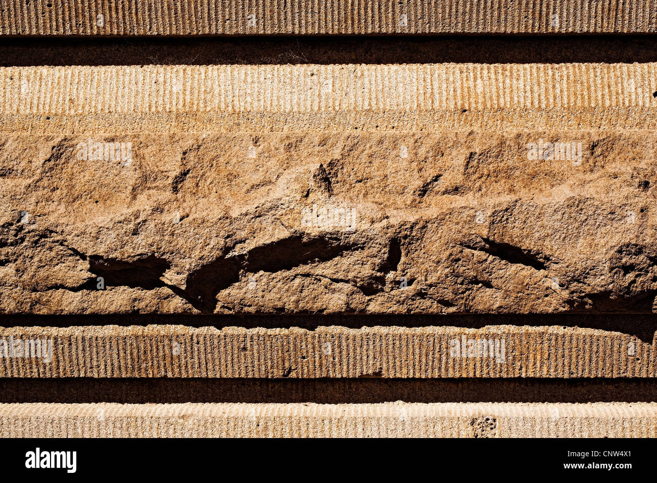 Ballarat Australia / Basalt wall detail from the former Old Ballarat ...