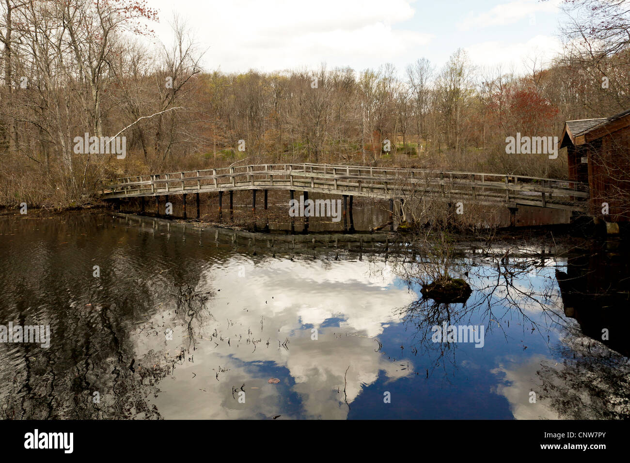Rustic wooden bridge over hi-res stock photography and images - Alamy