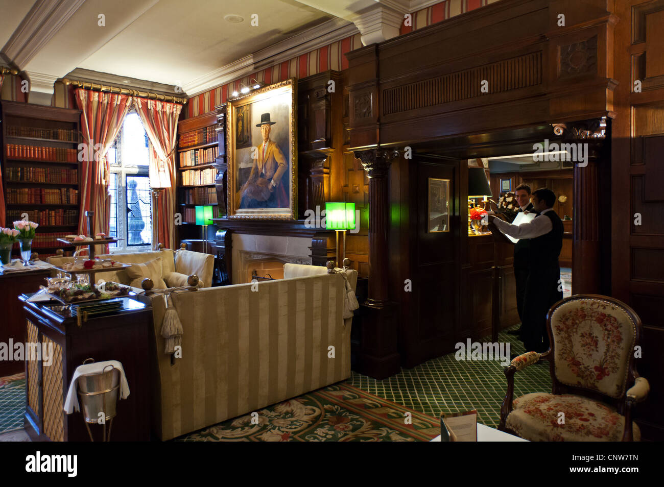 Europe England London, the afternoon tea hall of the Milestone Hotel in ...