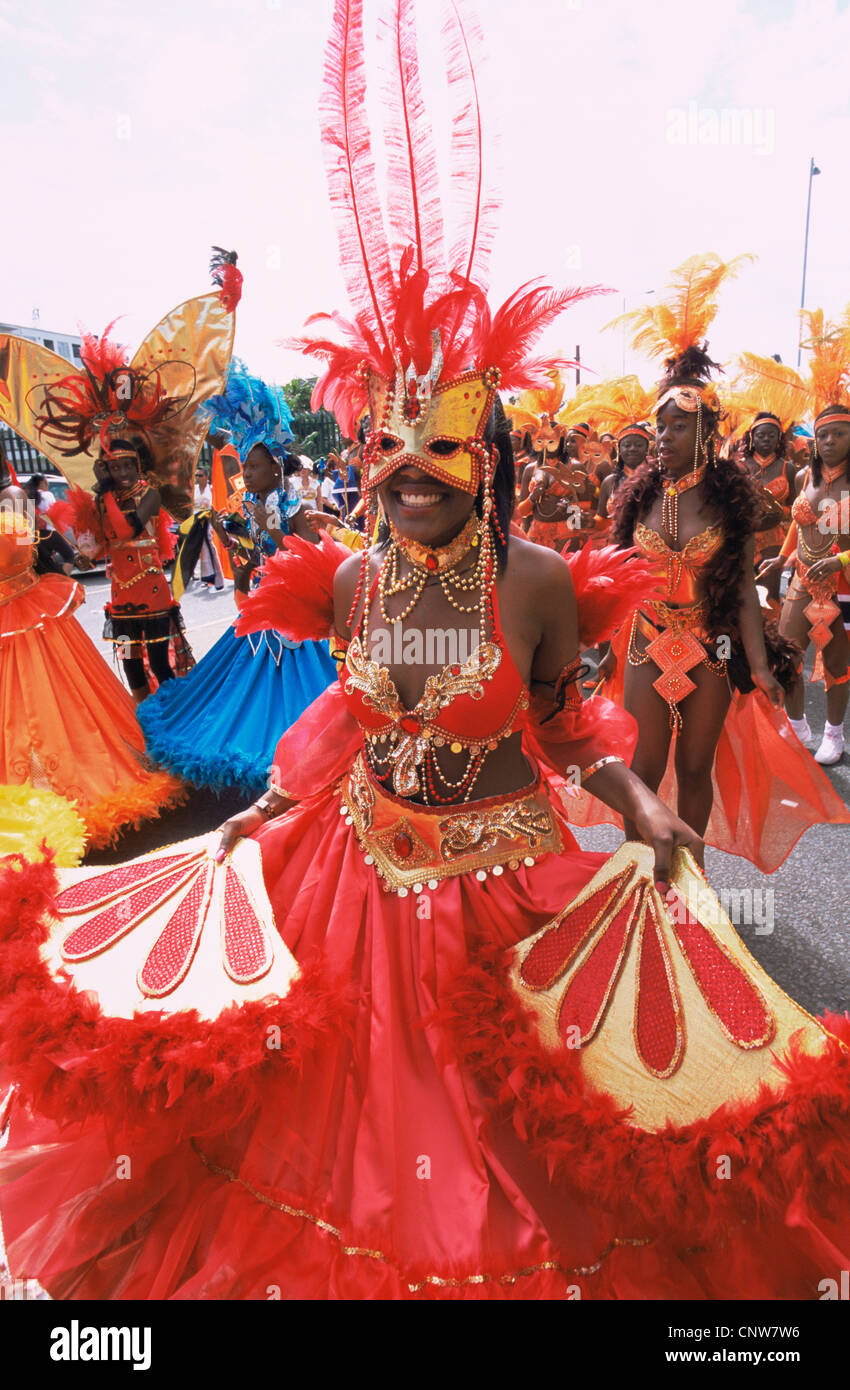 England, London, Notting Hill Carnival, Girl in Notting Hill Carnival ...