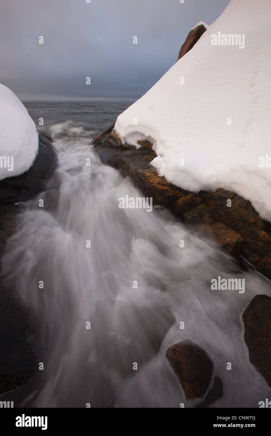 Coastal winter landscapes at Botnerbaugen in Rygge kommune, Østfold ...