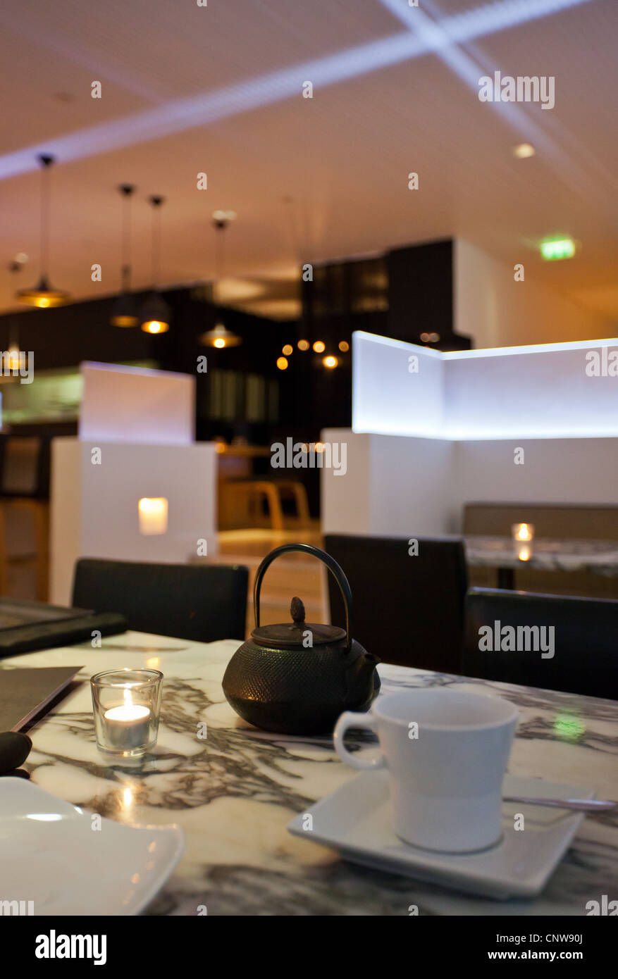 Europe England London, the afternoon tea hall of the Sanderson Hotel in ...