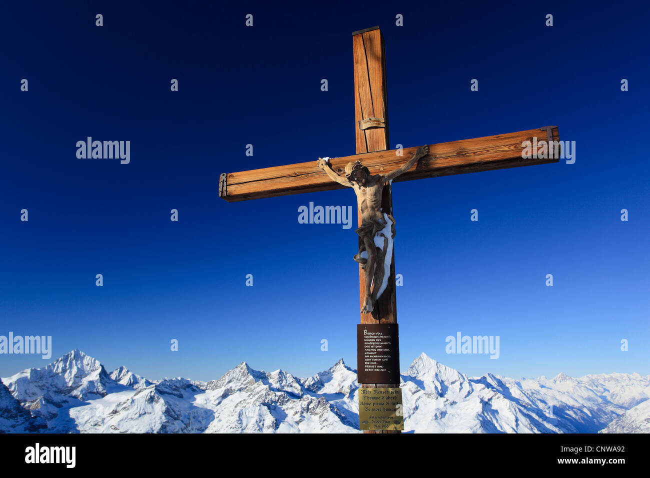 Summit cross alps hi-res stock photography and images - Alamy