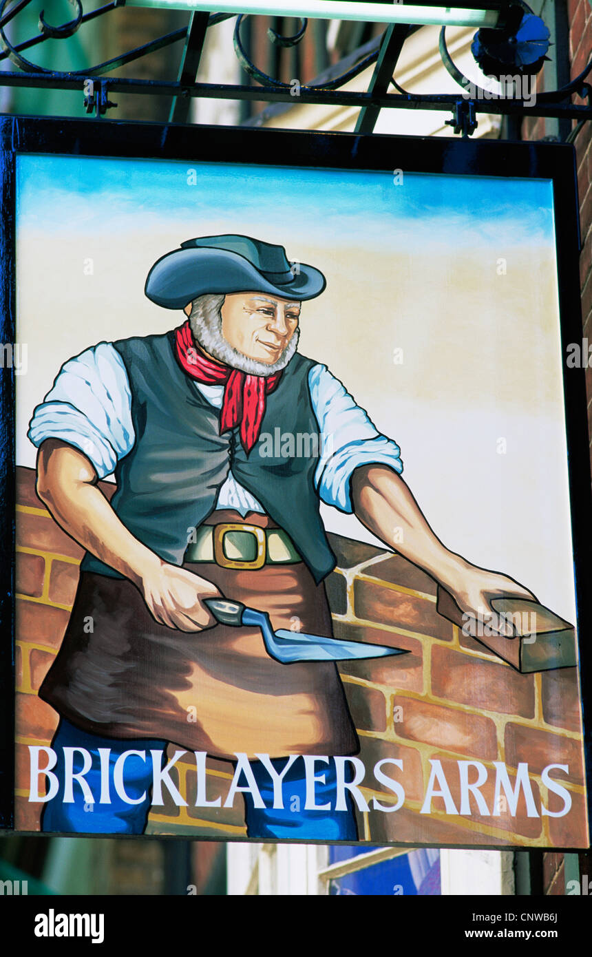 England, London, Bricklayers Arms Pub Sign Stock Photo - Alamy