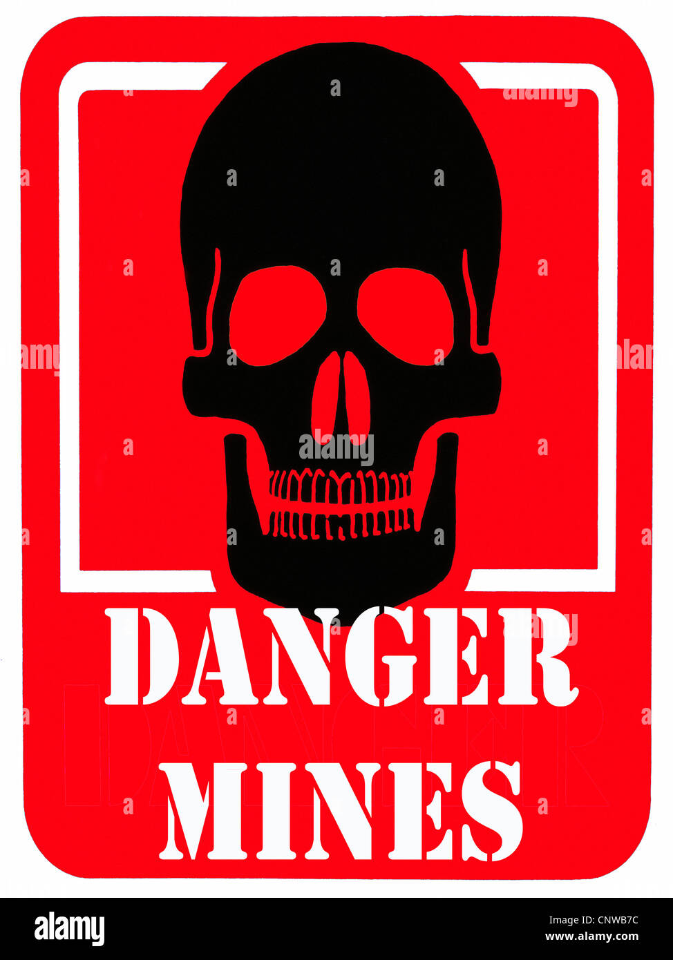 Danger Mines - Danger of death warning sign Stock Photo - Alamy