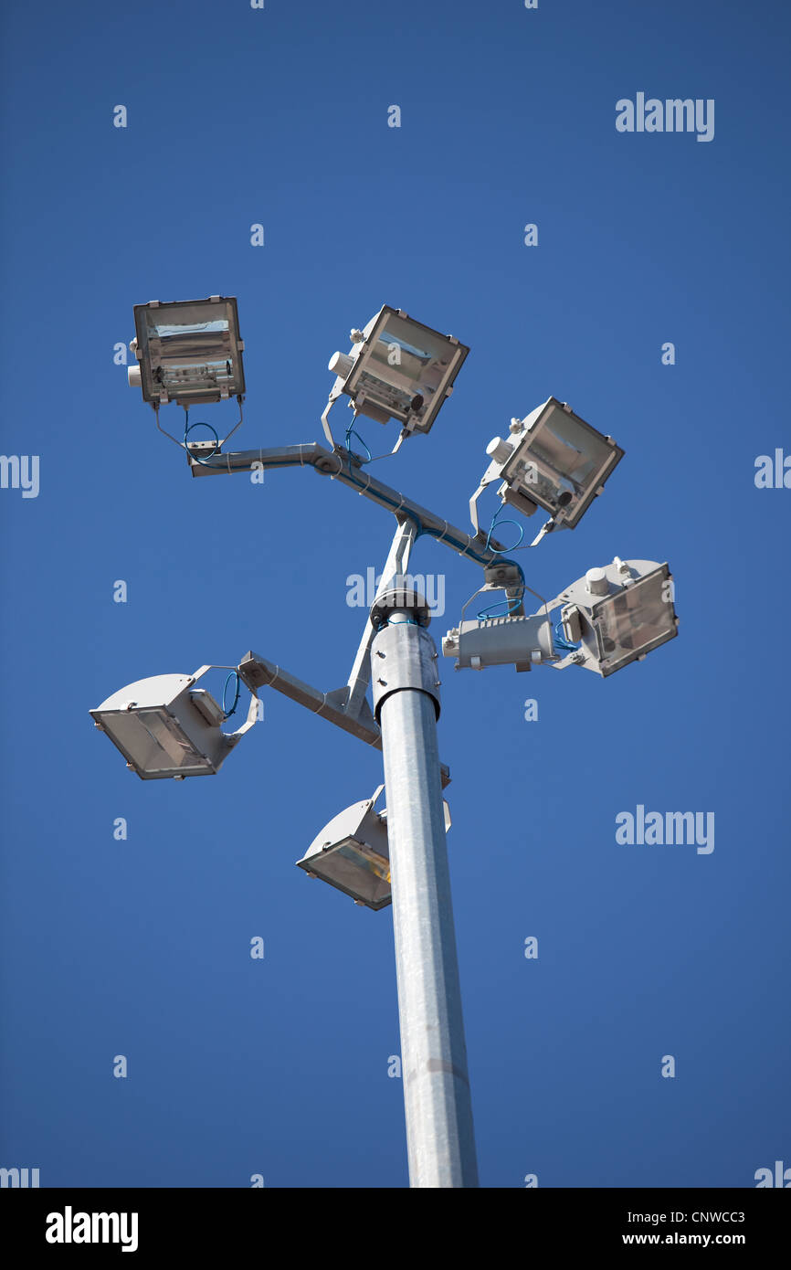 High intensity lighting. Quayside Montrose Port. UK Stock Photo - Alamy