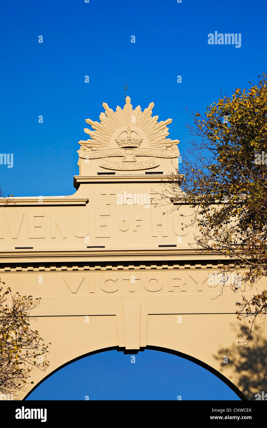 Ballarat Australia / The Arch of Victory war memorial arch Stock Photo ...