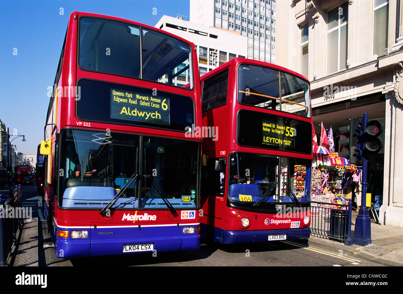 England, London, Oxford Street, Buses Stock Photo - Alamy