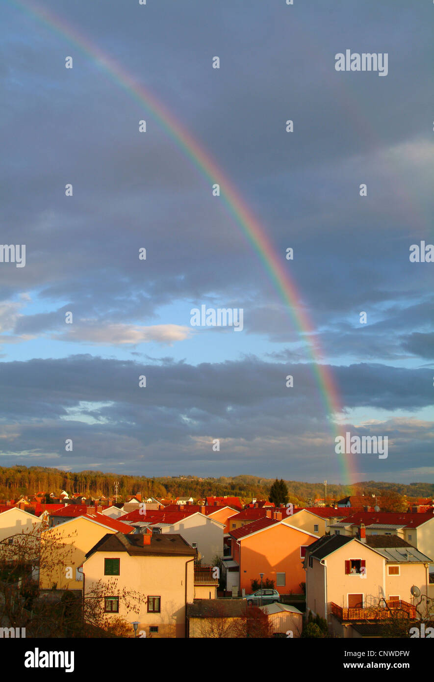 rainbow of a town Stock Photo - Alamy