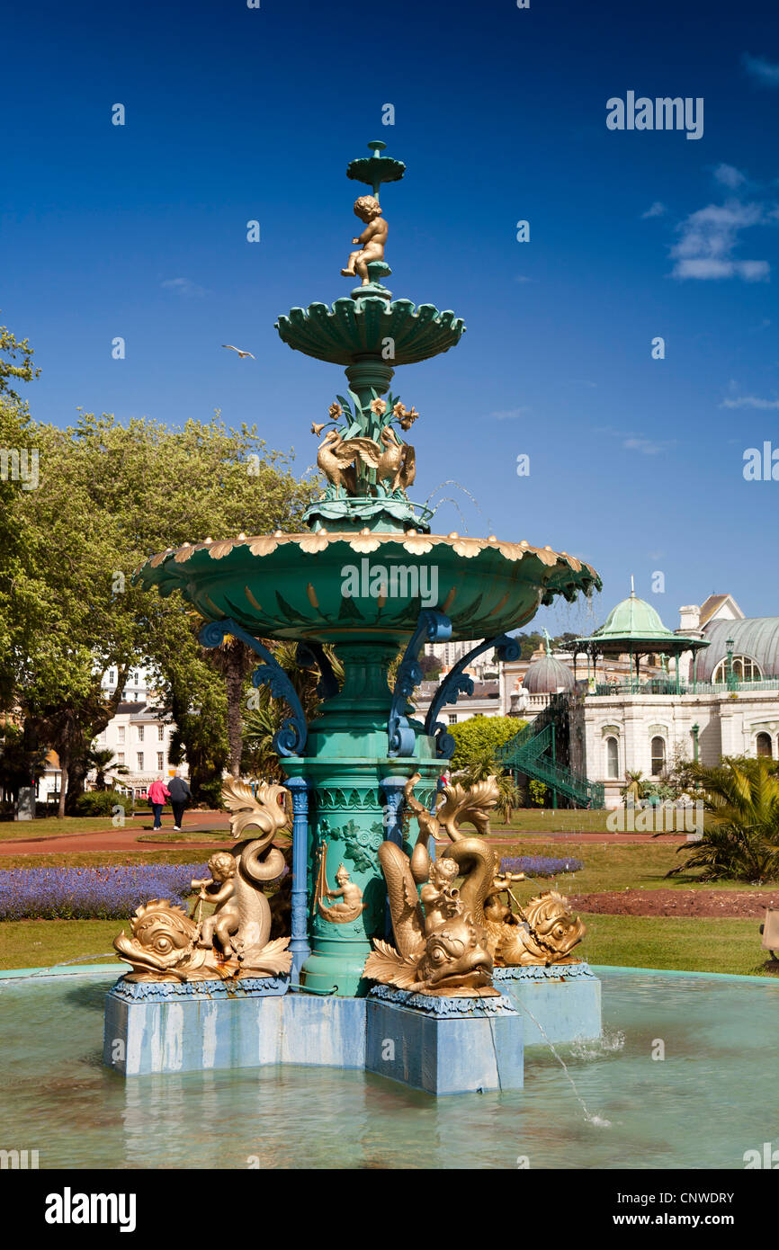 UK, England, Devon, Torquay Princess Gardens fountain Stock Photo - Alamy