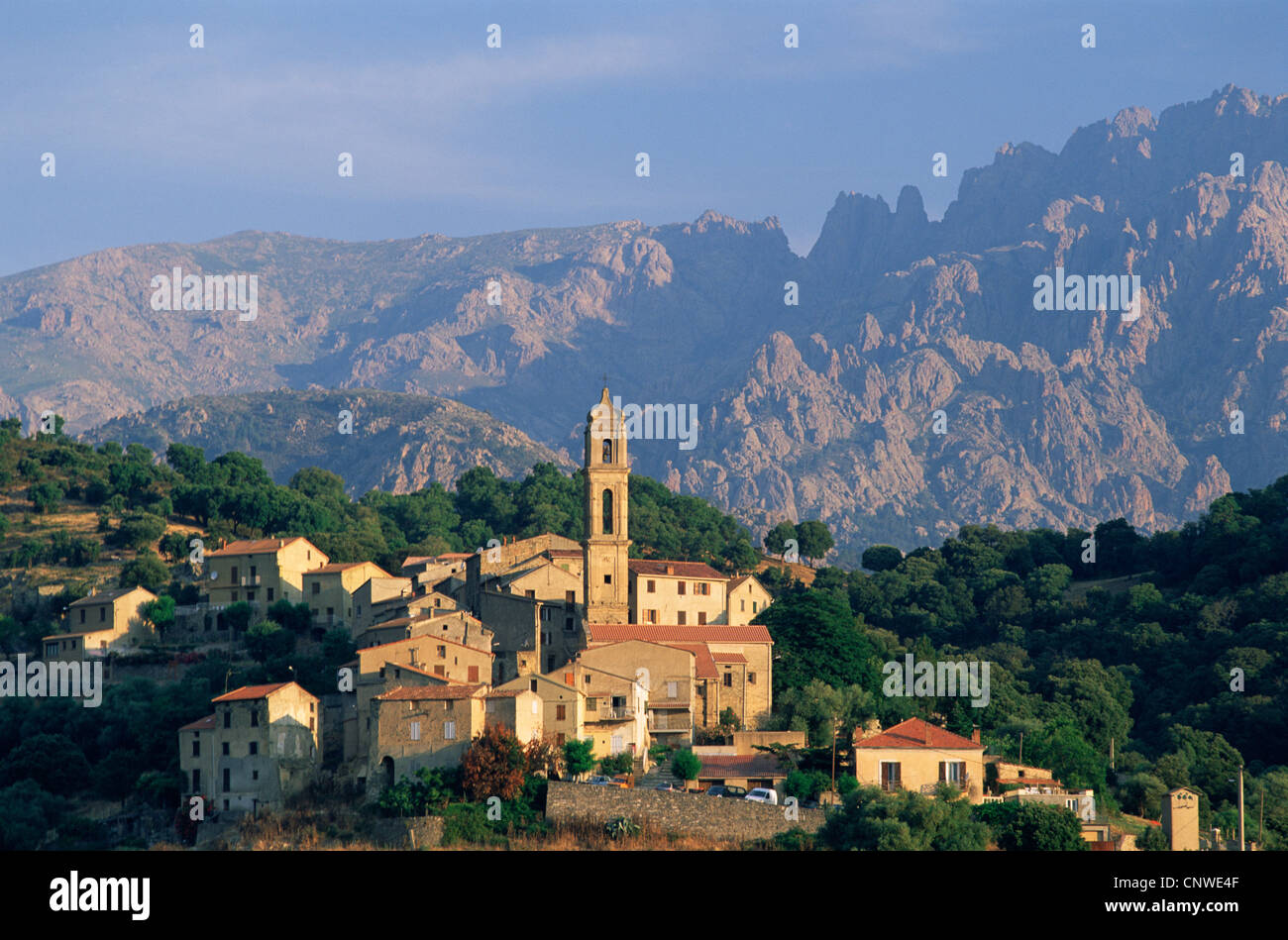 Corsica village rooftops hi-res stock photography and images - Alamy