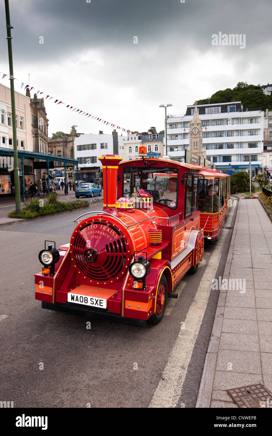 UK, England, Devon, Torquay, Strand, Dotto land train to Torre Abbey ...