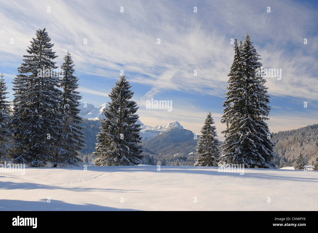 Bavaria snow mountain hi-res stock photography and images - Alamy