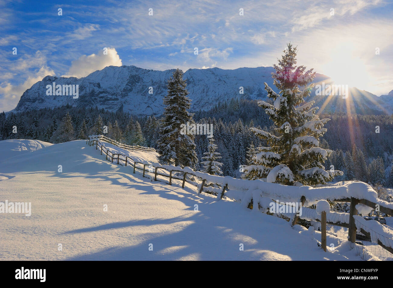 Bavaria snow mountain hi-res stock photography and images - Alamy