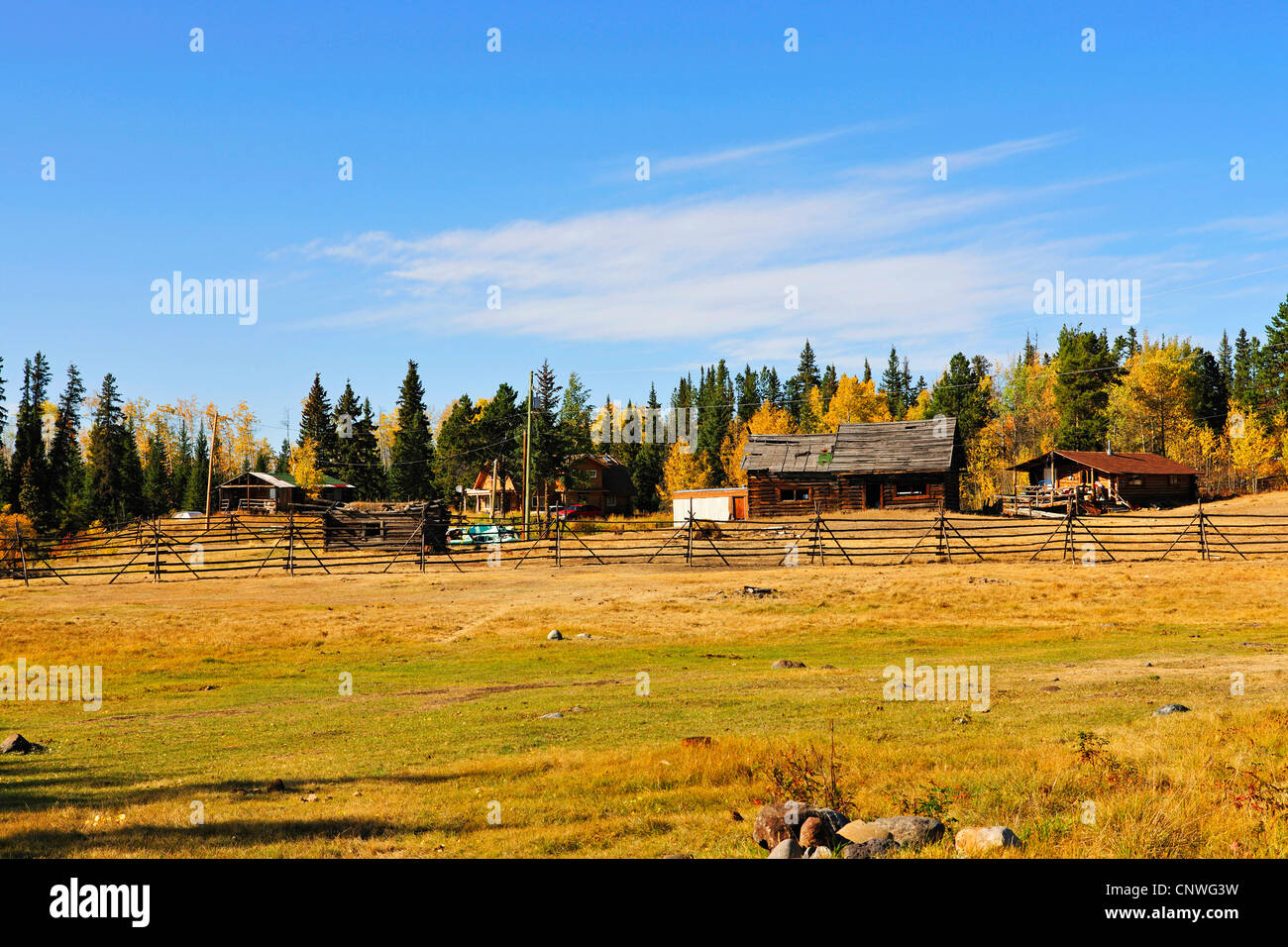 cabins in Chilcotin Country between Williams Lake and coastal mountain ...