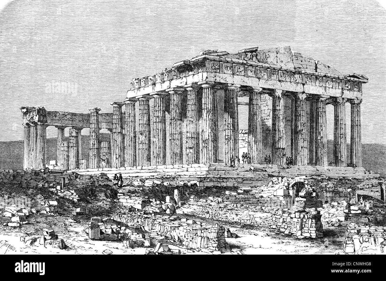 Parthenon drawing hi-res stock photography and images - Alamy