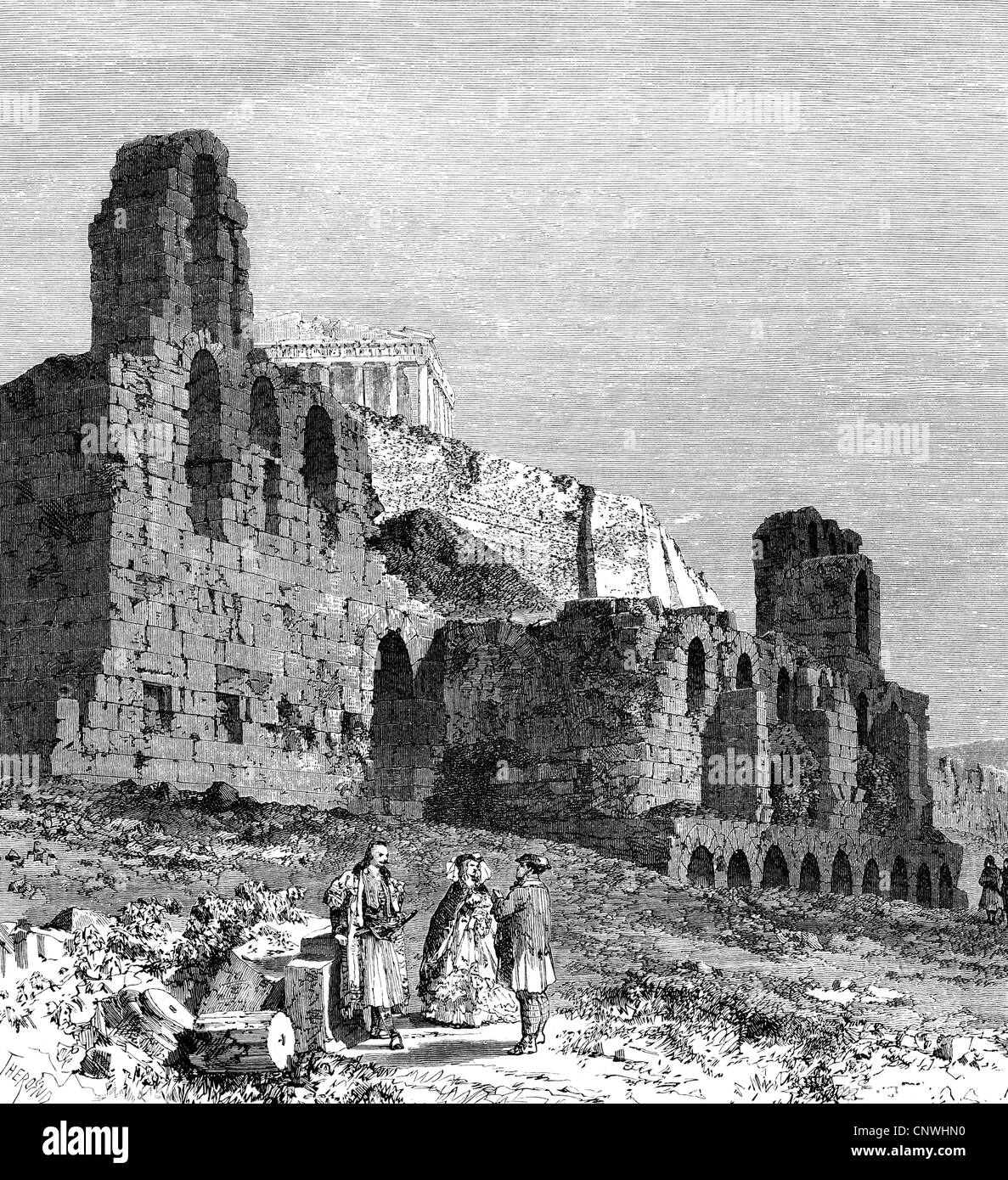 geography / travel, Greece, Athens, theatres, odeon of the Herod ...