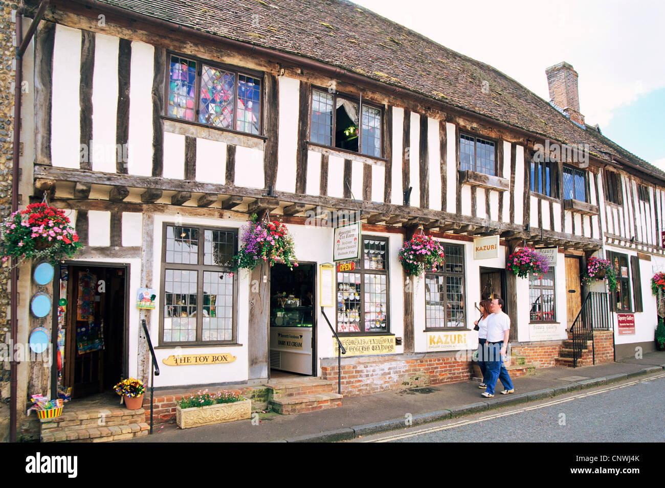 England, Constable Country, Suffolk, Lavenham, Timbered Buildings Stock ...