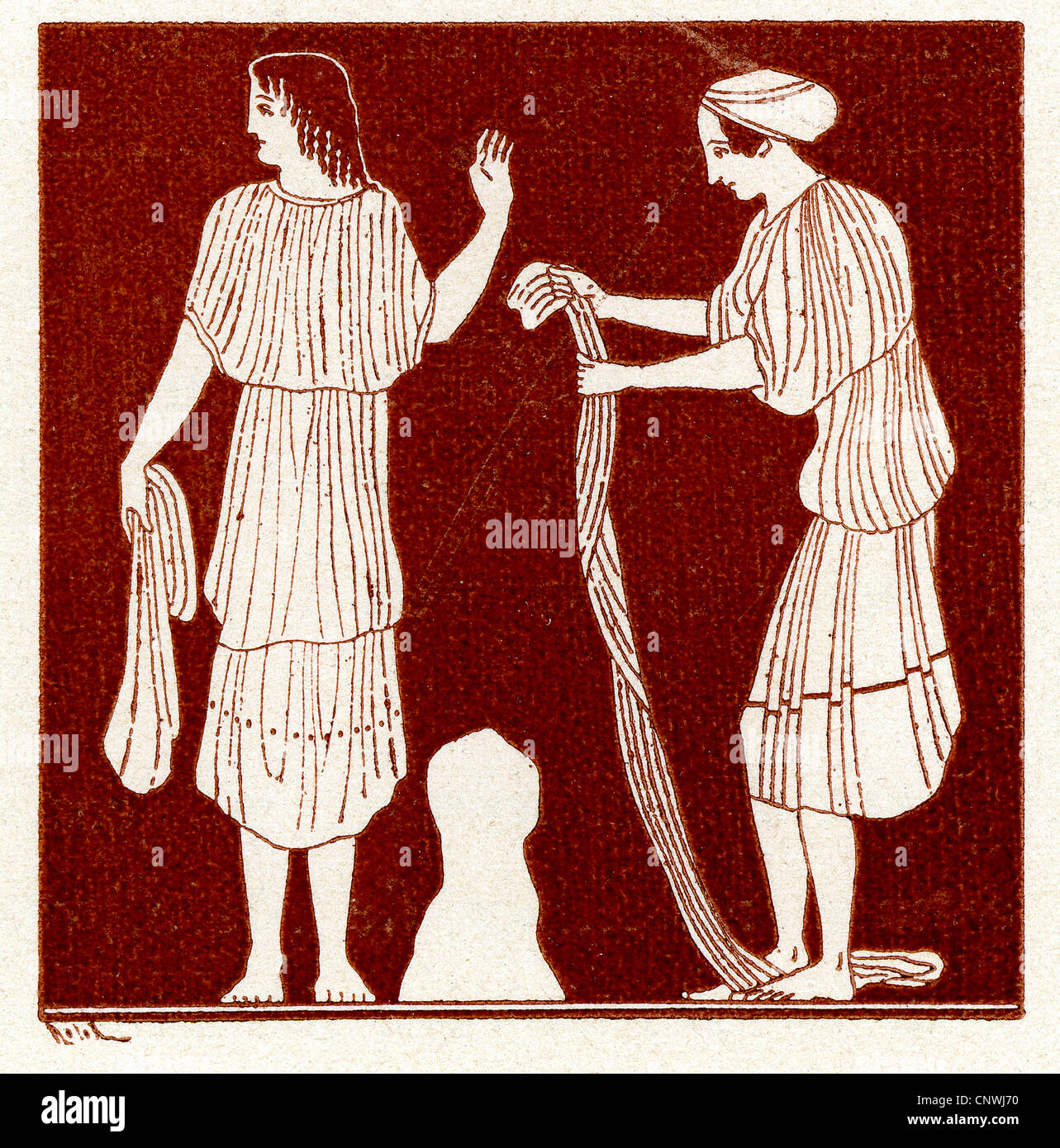 Two women from ancient greece Stock Photo - Alamy
