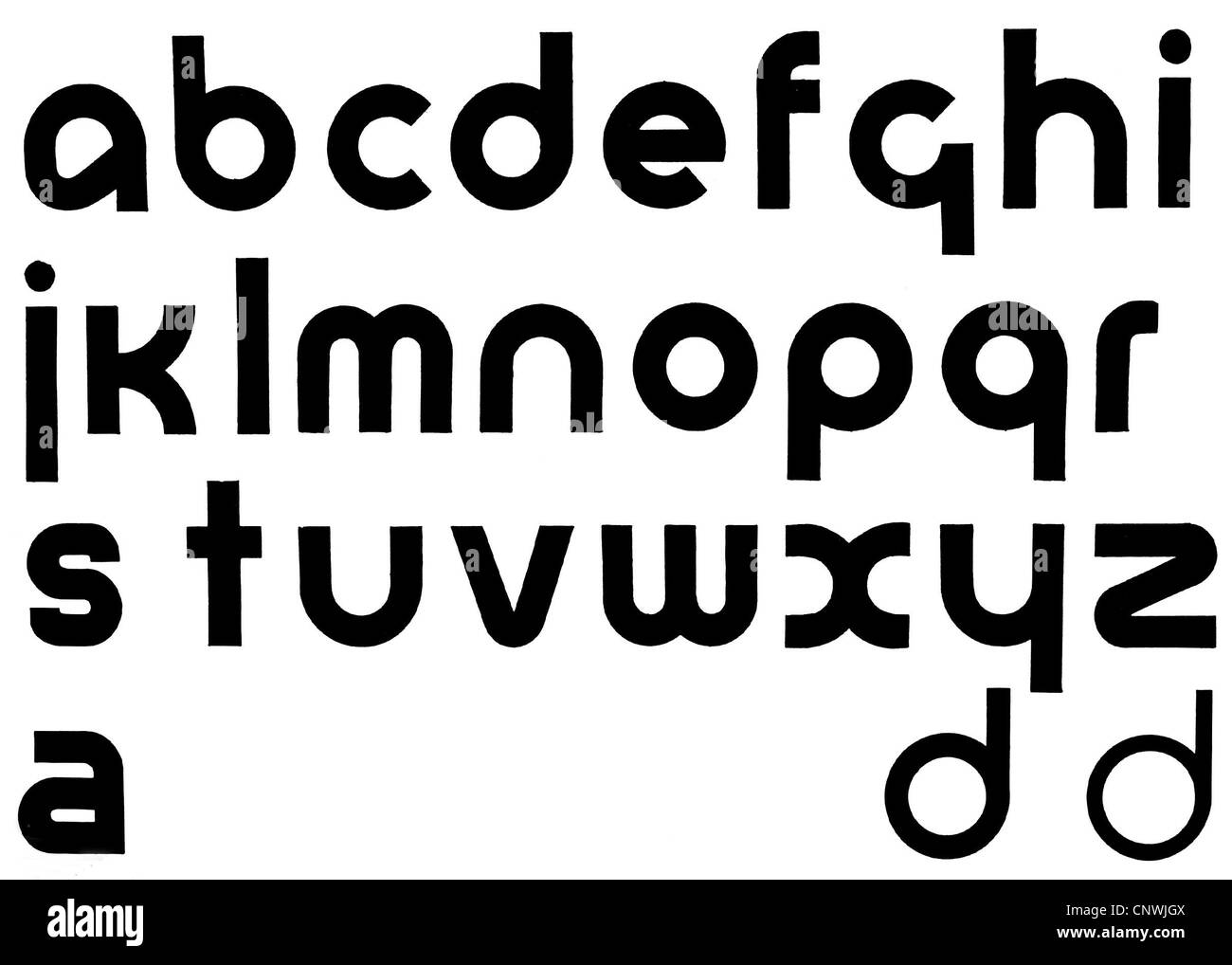 Herbert bayer alphabet hi-res stock photography and images - Alamy