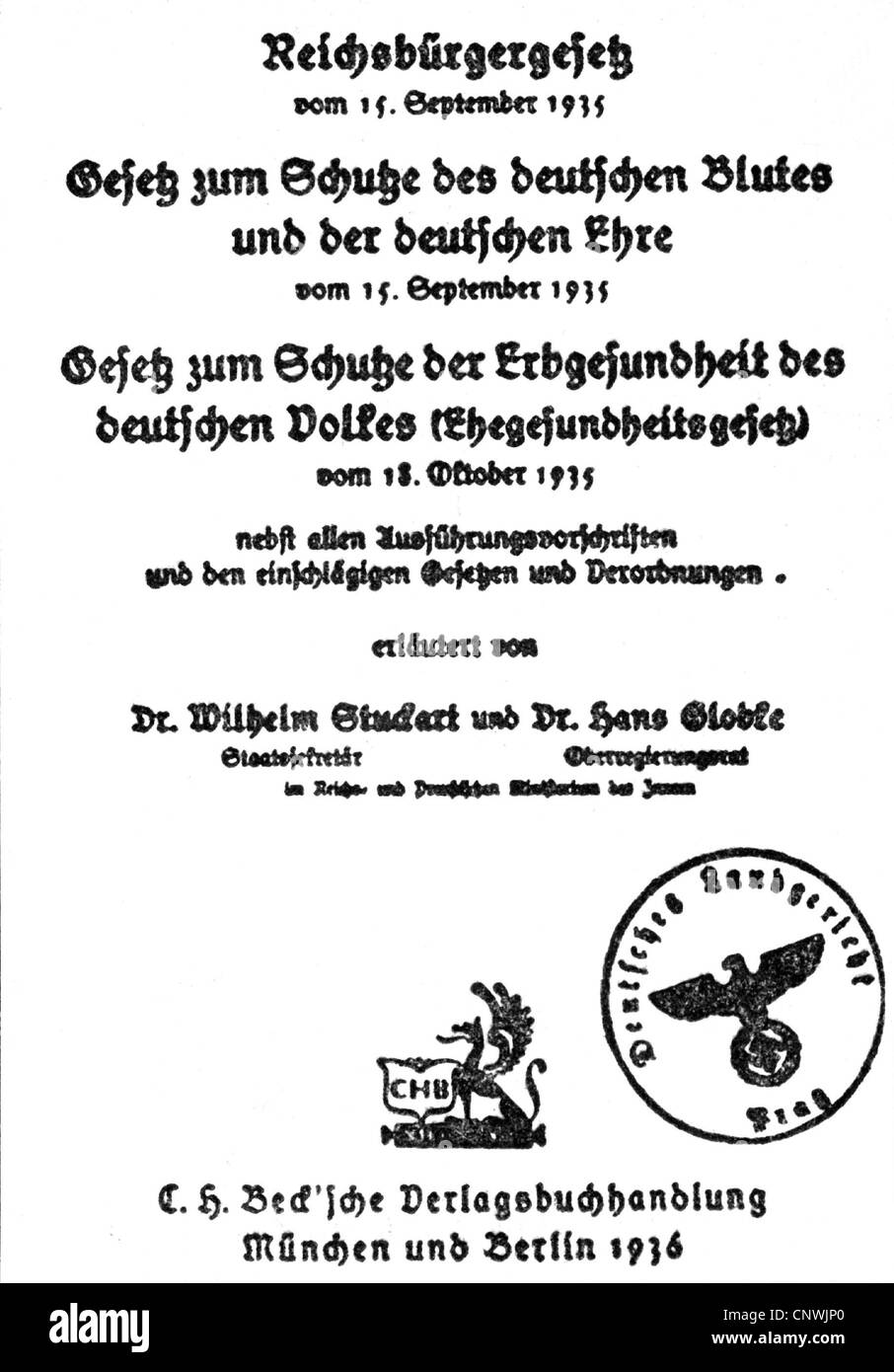 National Socialism / Nazism, laws, "Law for the Protection of German ...