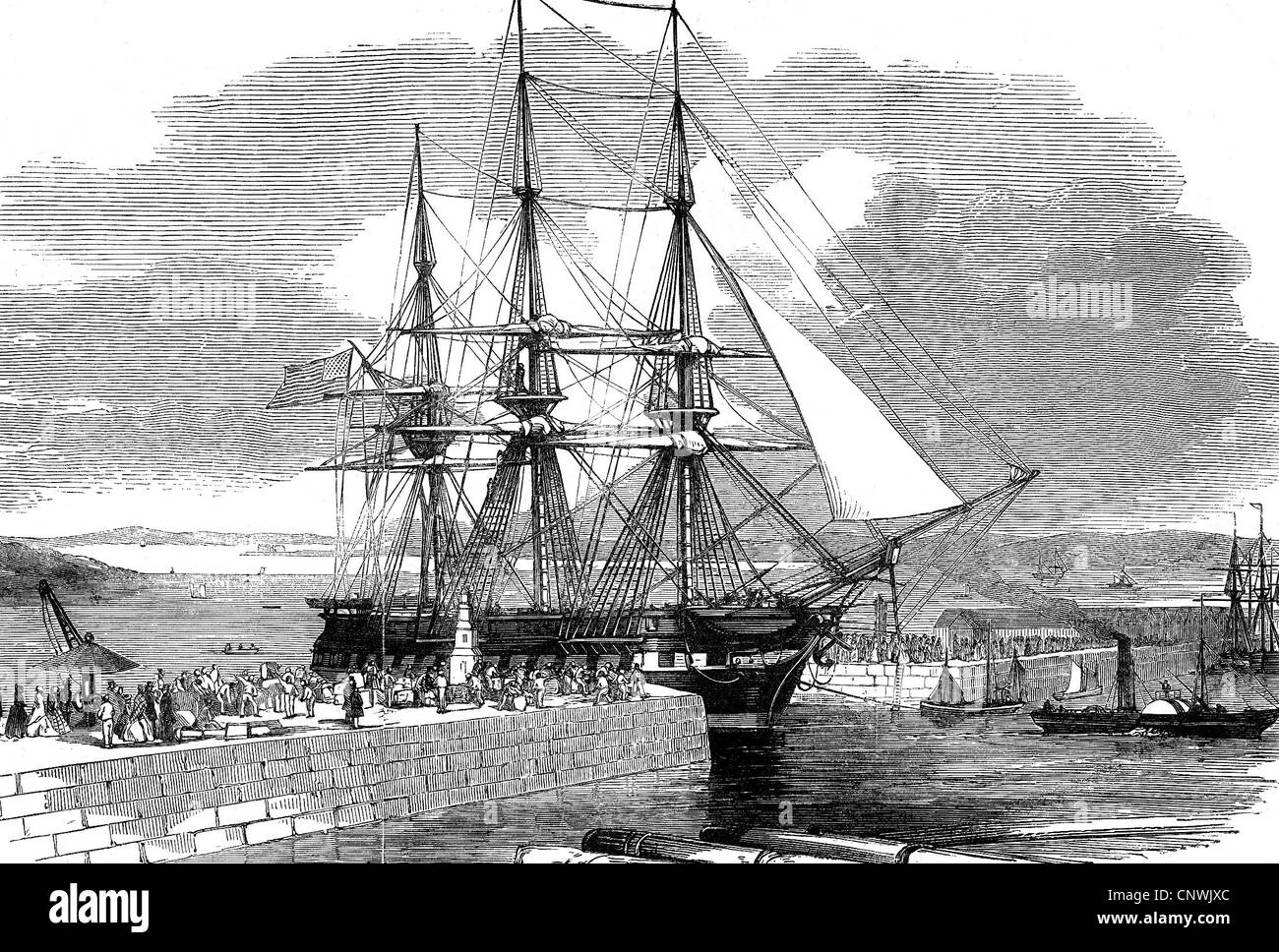 transport / transportation, navigation, sailing ships, "HMS St ...