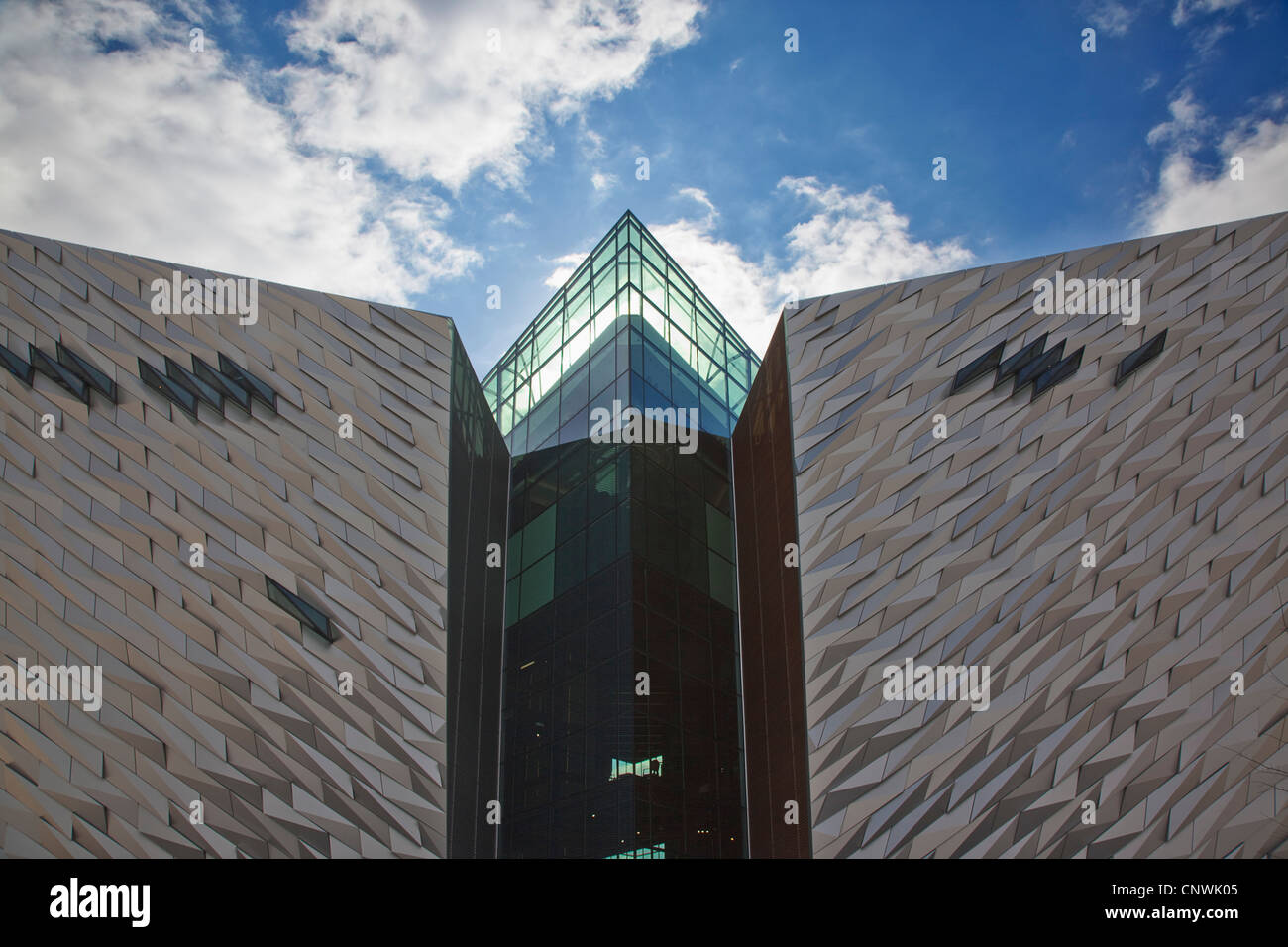 Ireland, North, Belfast, Titanic Quarter, Visitor centre designed by ...