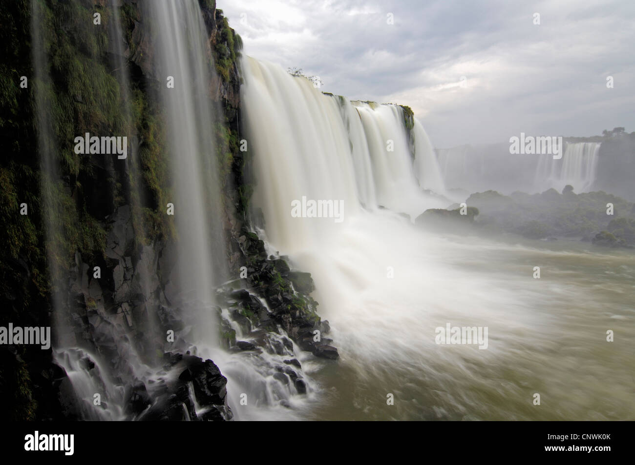 Iguacu waterfalls, biggest waterfall of the world, Brazil Stock Photo ...