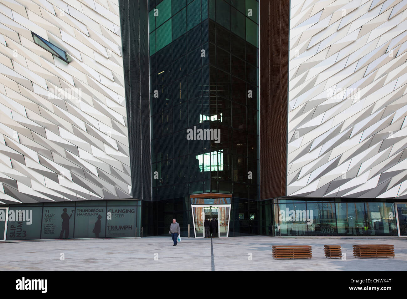 Ireland, North, Belfast, Titanic Quarter, Visitor centre designed by ...