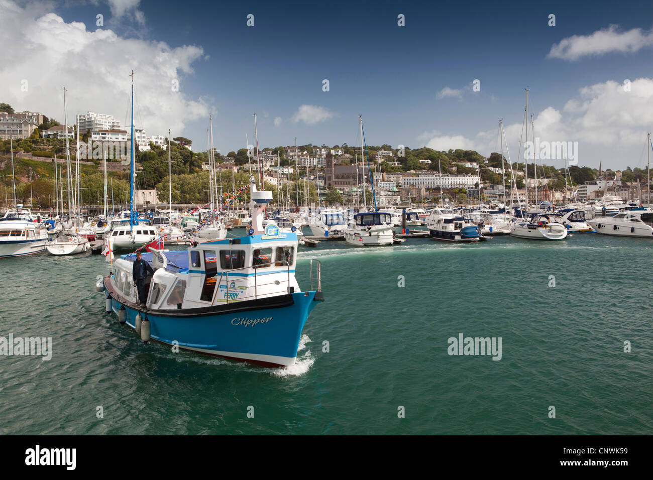 UK, England, Devon, Torquay harbour, Greenway Ferry boat Clipper ...
