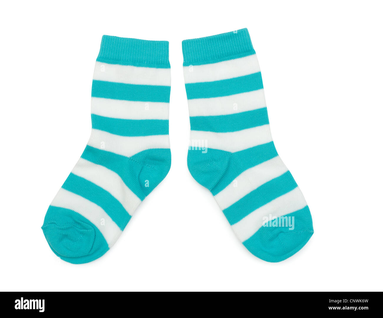 Pair of striped sock isolated on a white background Stock Photo - Alamy