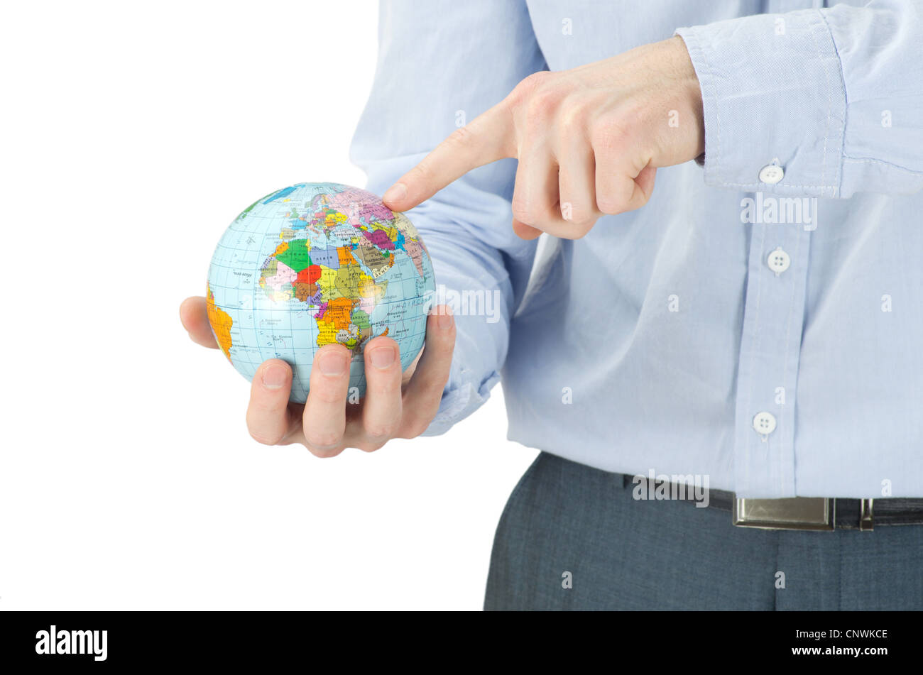 Globe and hands hi-res stock photography and images - Alamy