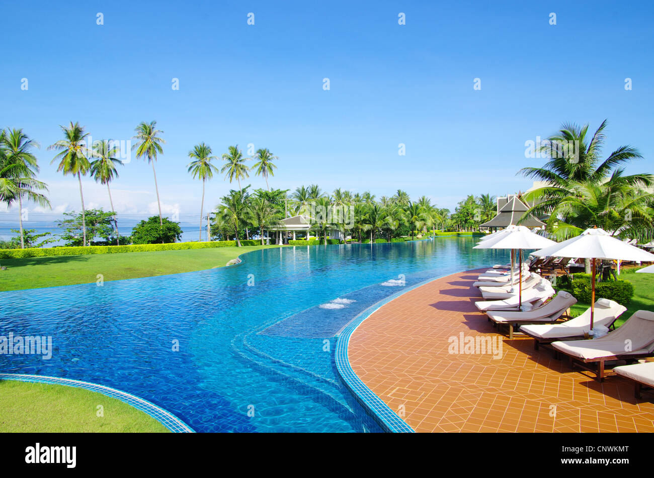 Beautiful swimming pool in Thailand Stock Photo - Alamy