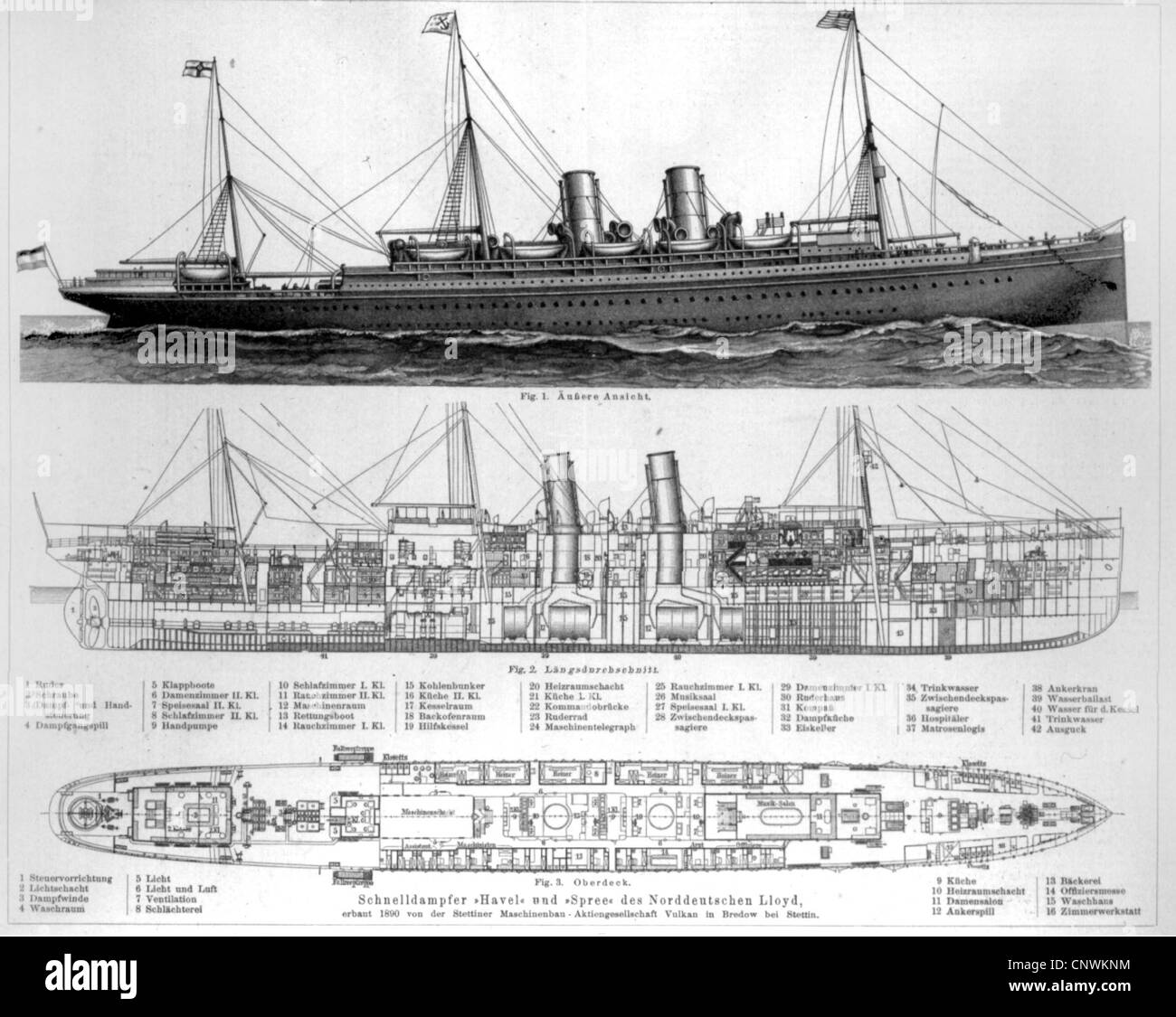 transport / transportation, navigation, steamship, German fast liner, types "Havel" and "Spree ...