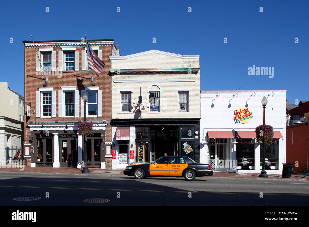 Georgetown - view along M Street Stock Photo - Alamy
