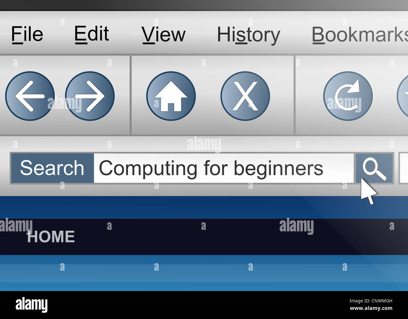 Computing for beginners Stock Photo - Alamy
