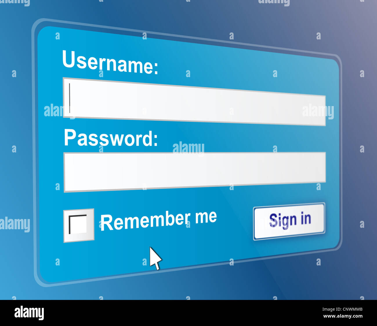 Sign in page Stock Photo - Alamy