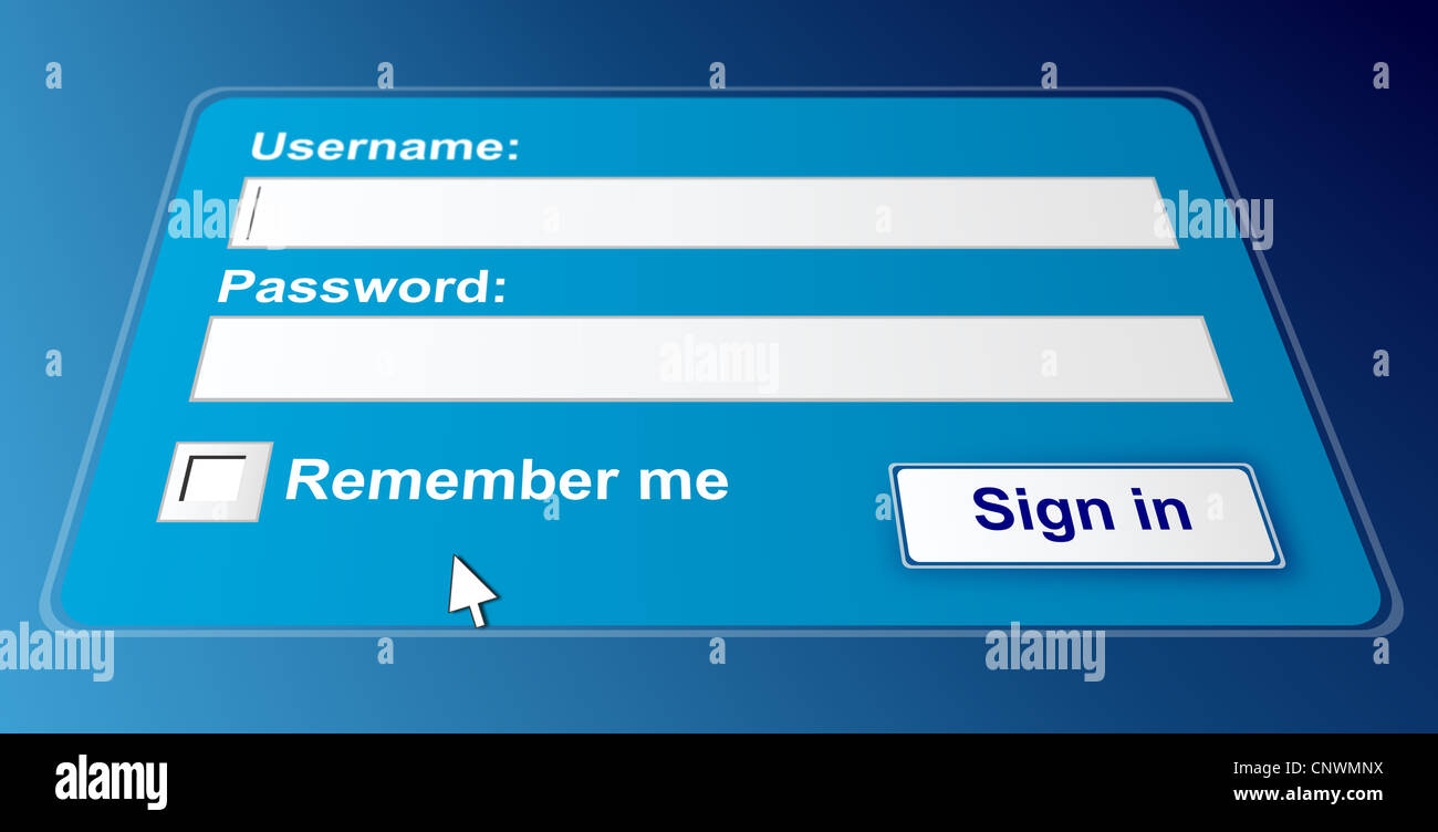 Sign in page Stock Photo - Alamy