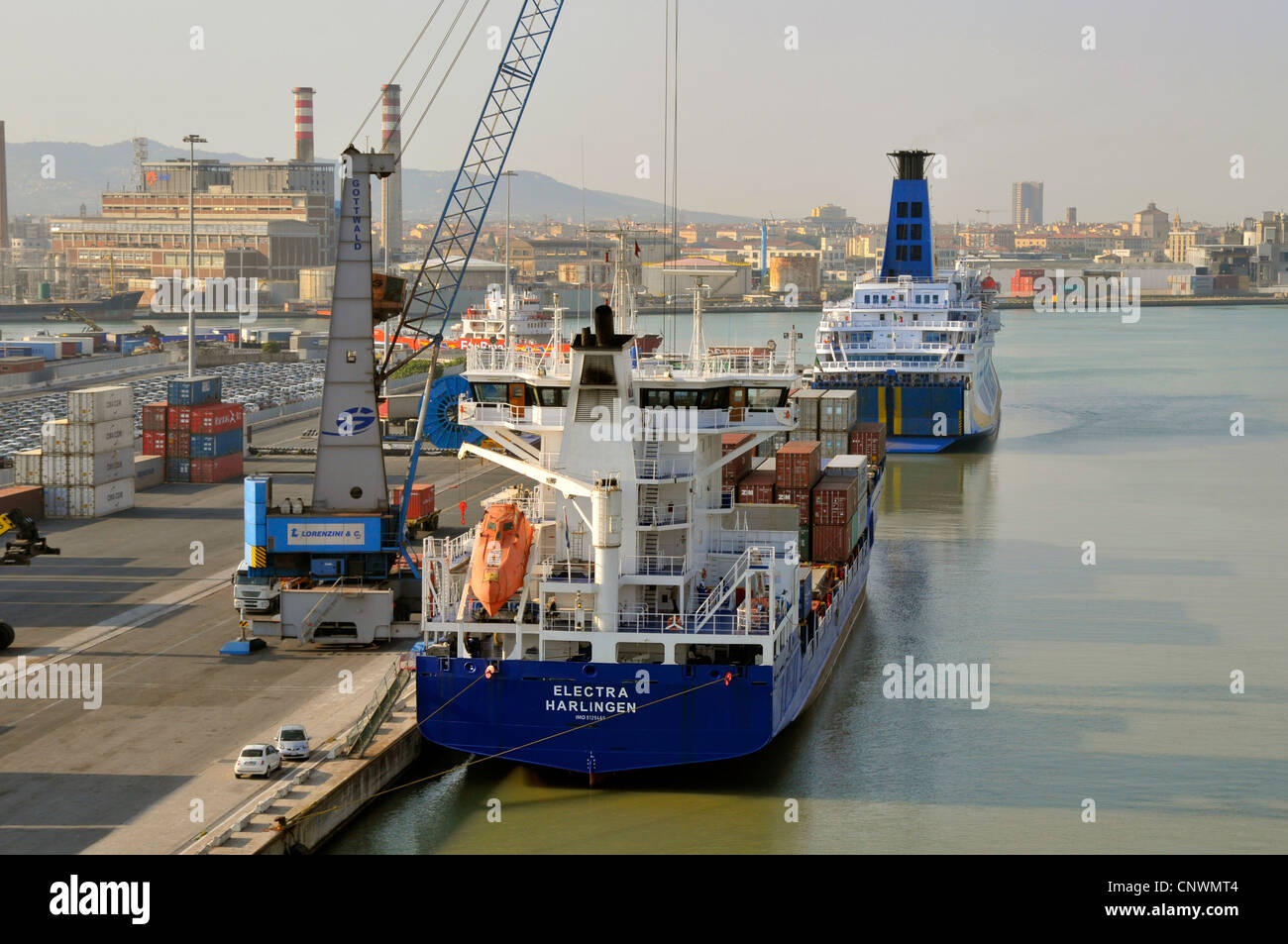 Ship Civitavecchia Port Harbor Rome Italy Europe Mediterranean ...