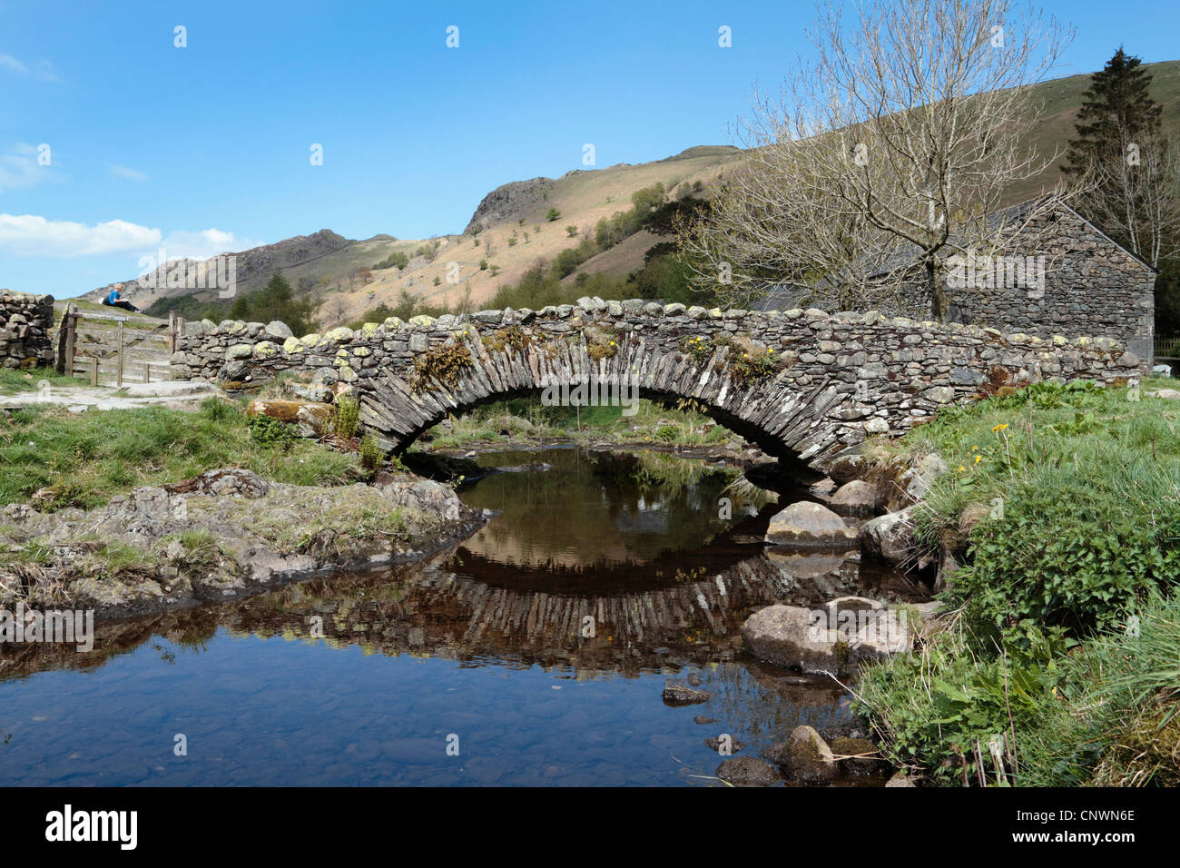 Watendlath pack horse bridge near Watendlath hamlet Stock Photo - Alamy