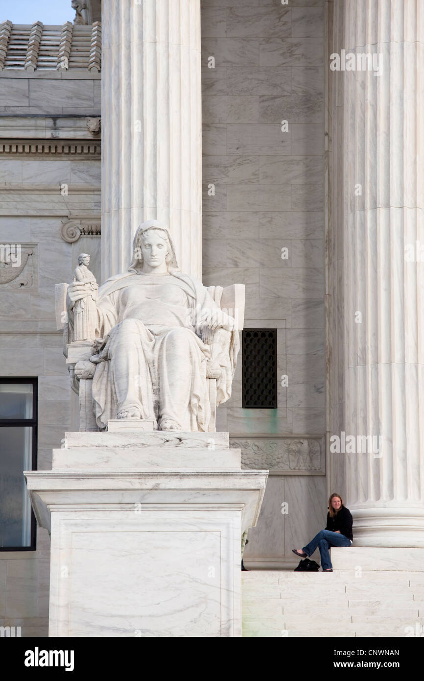 Contemplation justice supreme court building hi-res stock photography ...