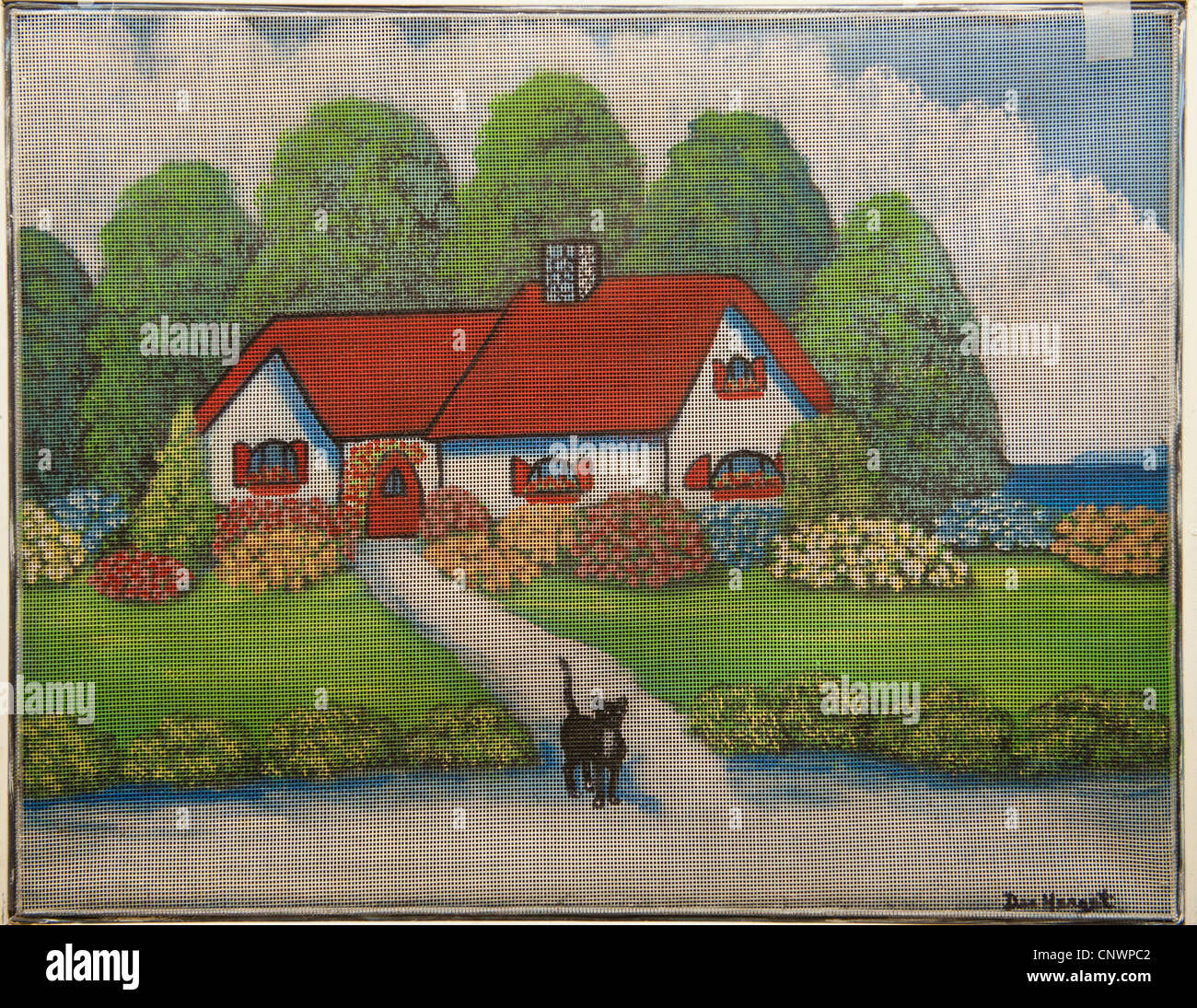 Painted screen, folk art of Baltimore Stock Photo - Alamy