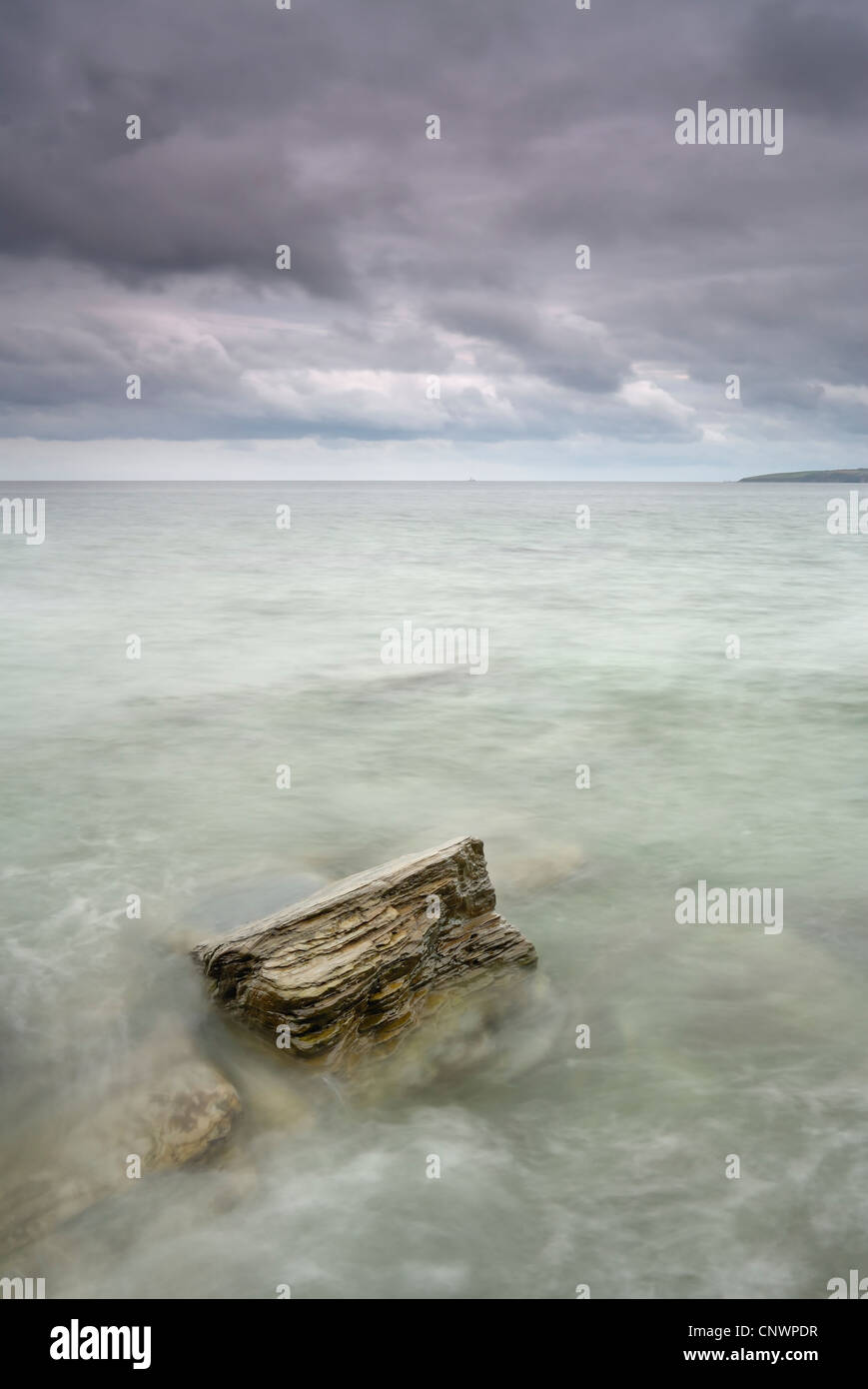 Cornwall, UK. Landscape. Slow shutter with motion blur in water Stock ...