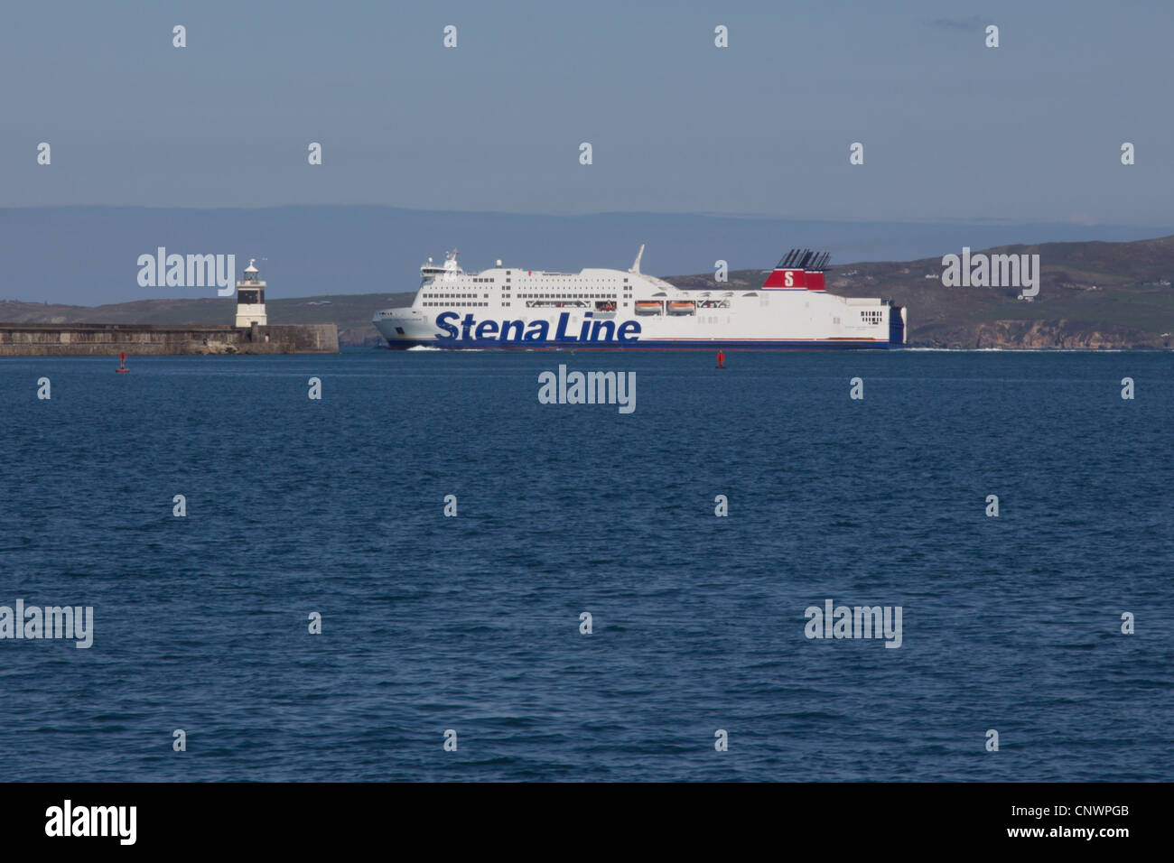Stena Line ferry Adventurer leaving Holyhead harbour on route for ...