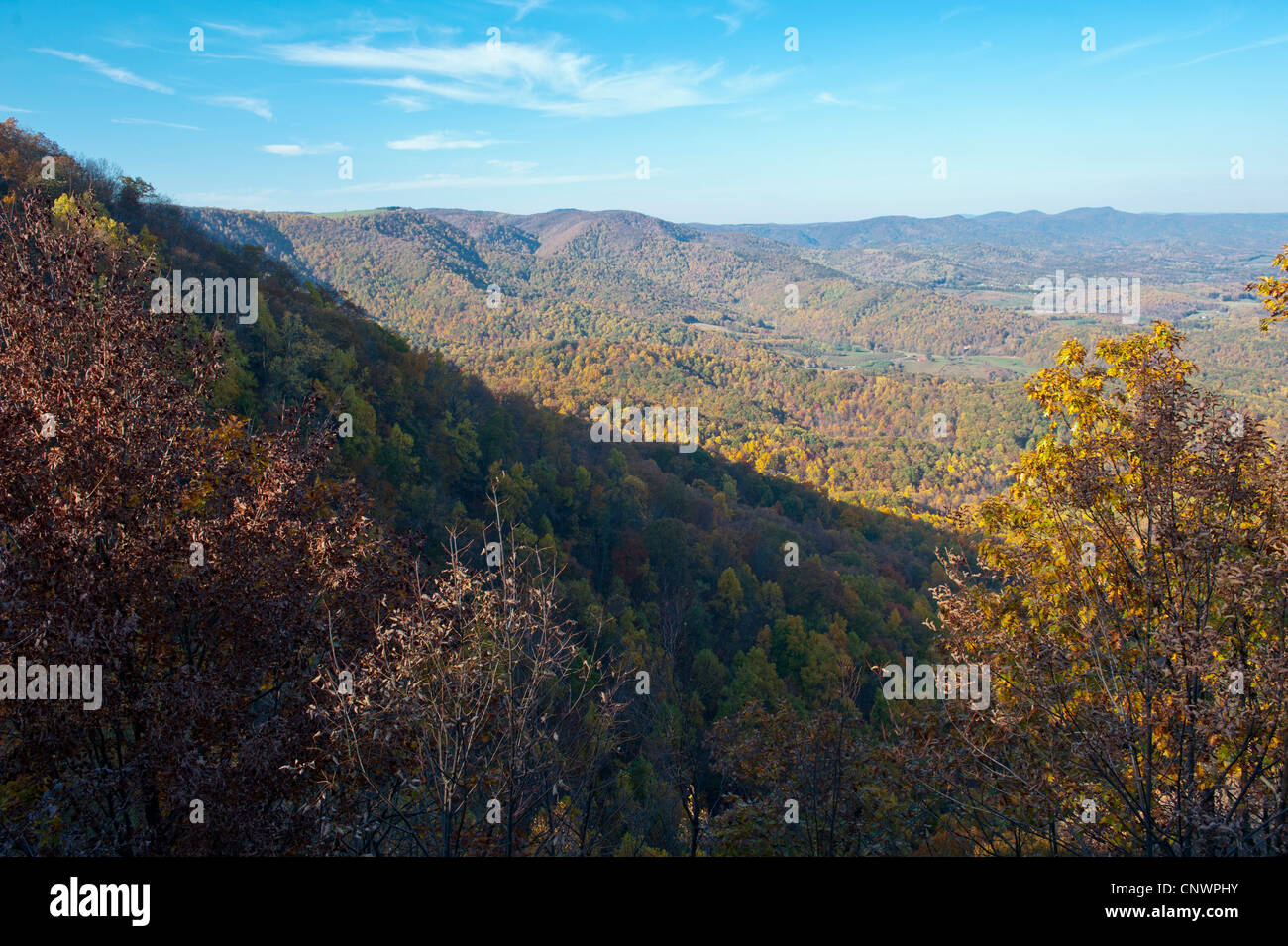 Changing leaves and landscape of peaks and valleys of Southwest VA ...