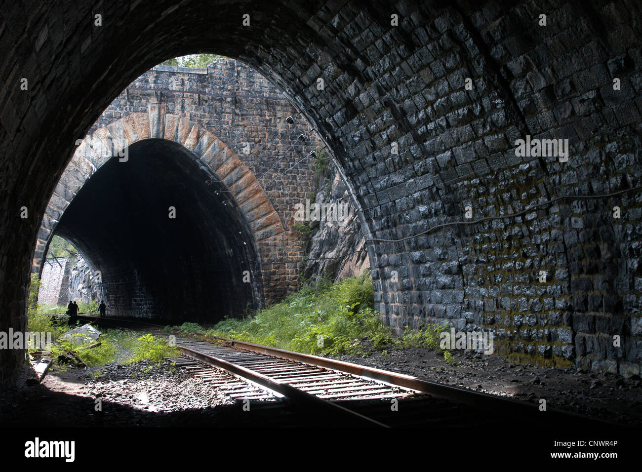 Old railroad tunnels on the Circum-Baikal Railway, the historical part ...